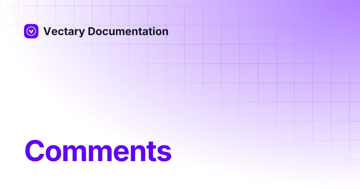 Comments | Vectary Documentation