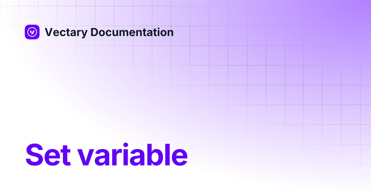 Set variable | Vectary Documentation