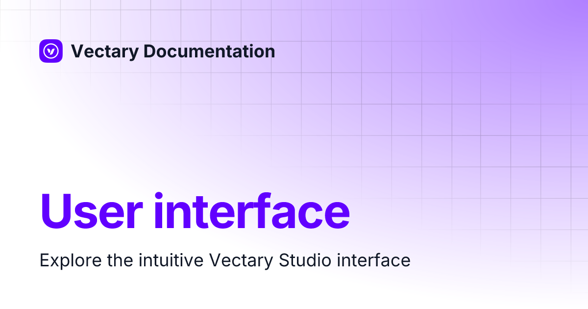 User interface | Vectary Documentation