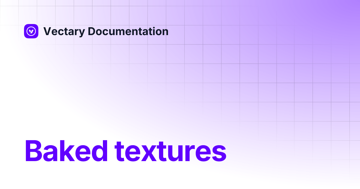 Baked textures | Vectary Documentation