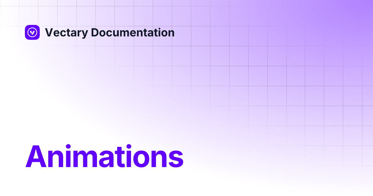 Animations | Vectary Documentation
