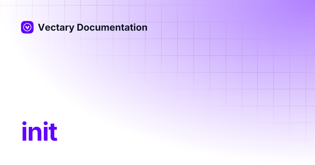 init | Vectary Documentation