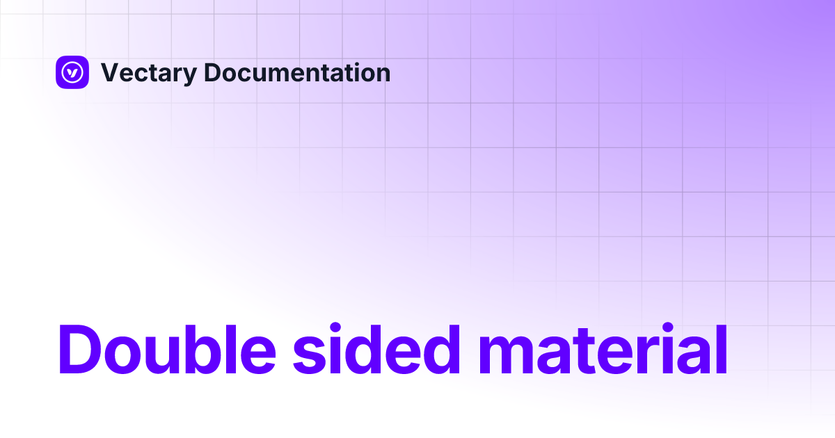 Double sided material | Vectary Documentation