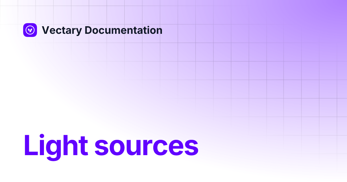Light sources | Vectary Documentation