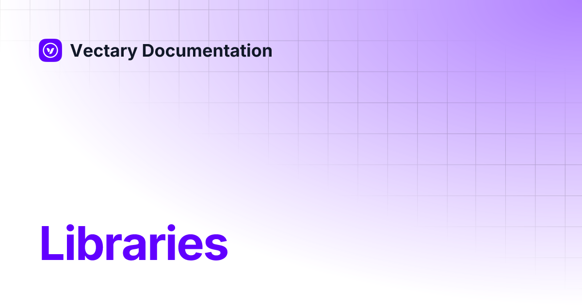 Libraries | Vectary Documentation