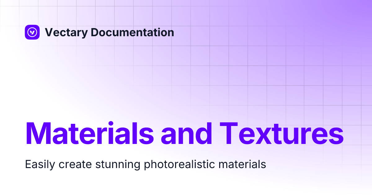 Materials and Textures | Vectary Documentation