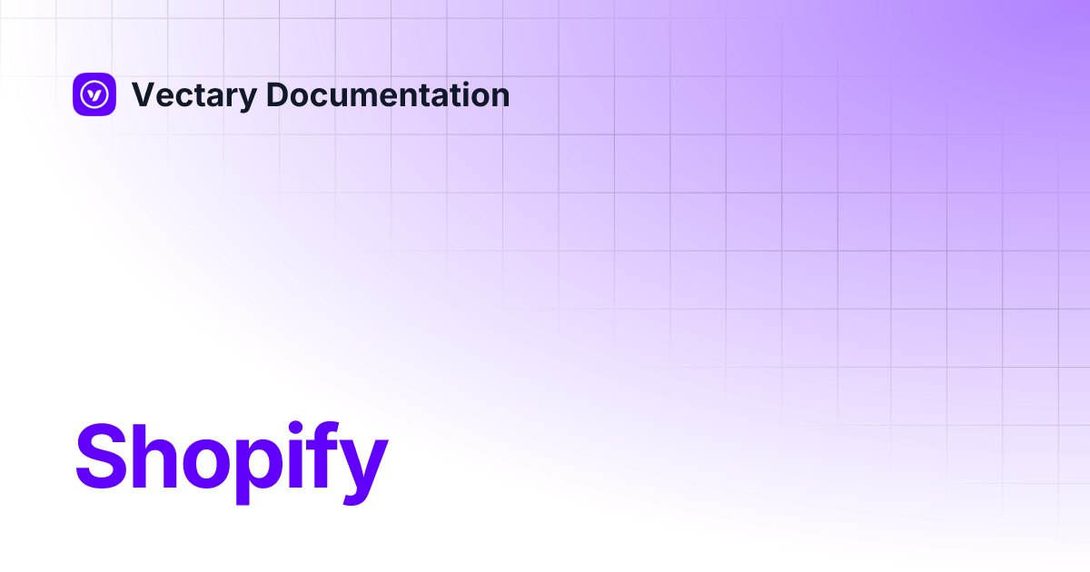 Shopify | Vectary Documentation