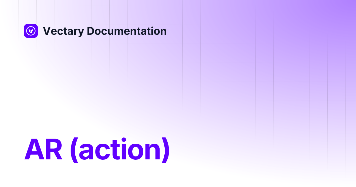 AR (action) | Vectary Documentation