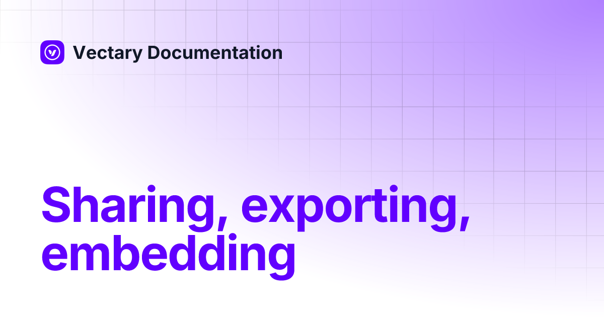 Sharing, exporting, embedding | Vectary Documentation